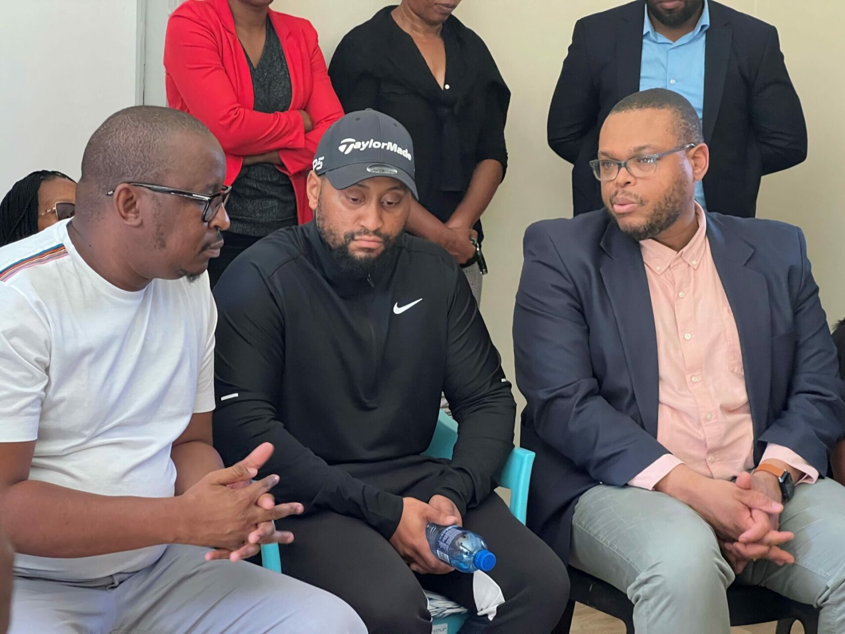 MEC Matome Chiloane, Ntaote Mokhele and Cedric Ntumba - Sunday World